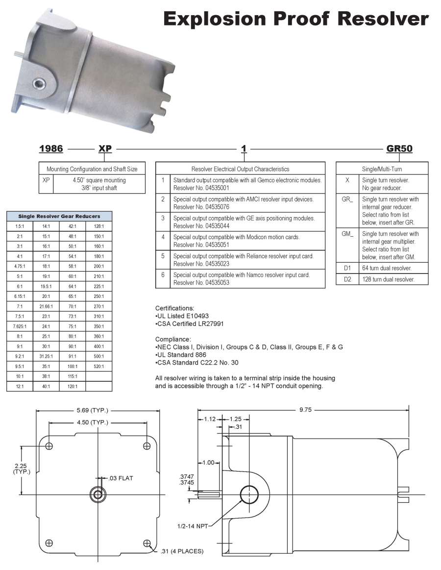 GemcoDirect.com: Products: Rotary Feedback: 1986XP GemcoDirect.com: Products: Rotary Feedback: 1986XP